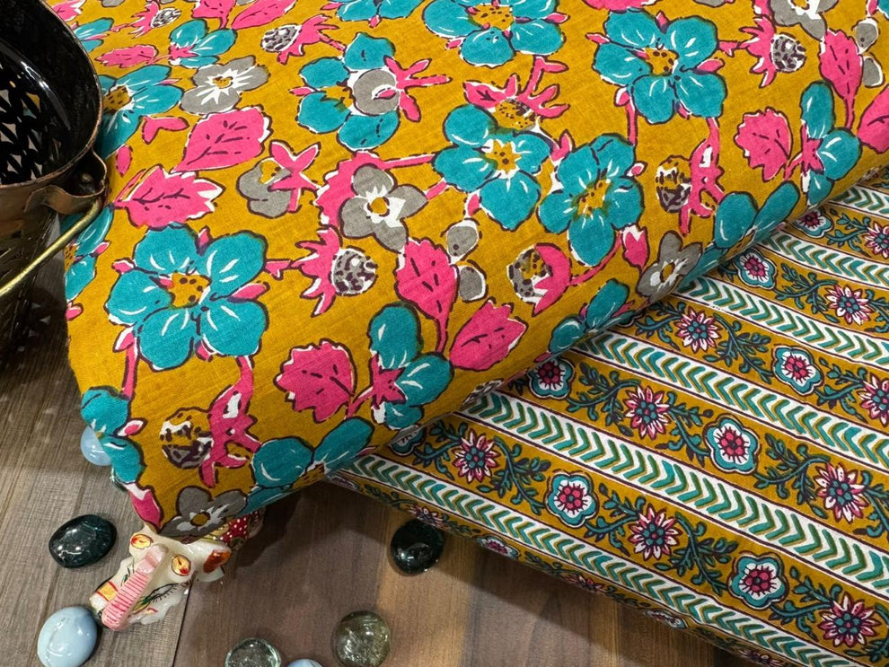 Traditional Printed Pure Cotton Combo Fabric set – Rajasthan Fabric And ...